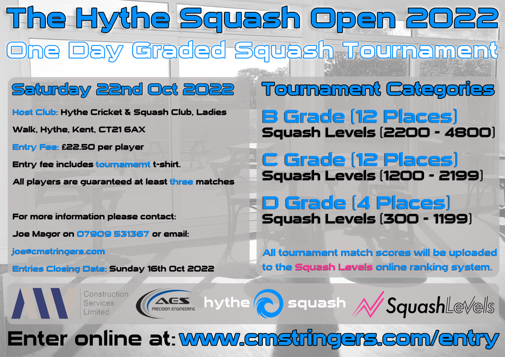 UK Squash Tournaments – CM Stringers