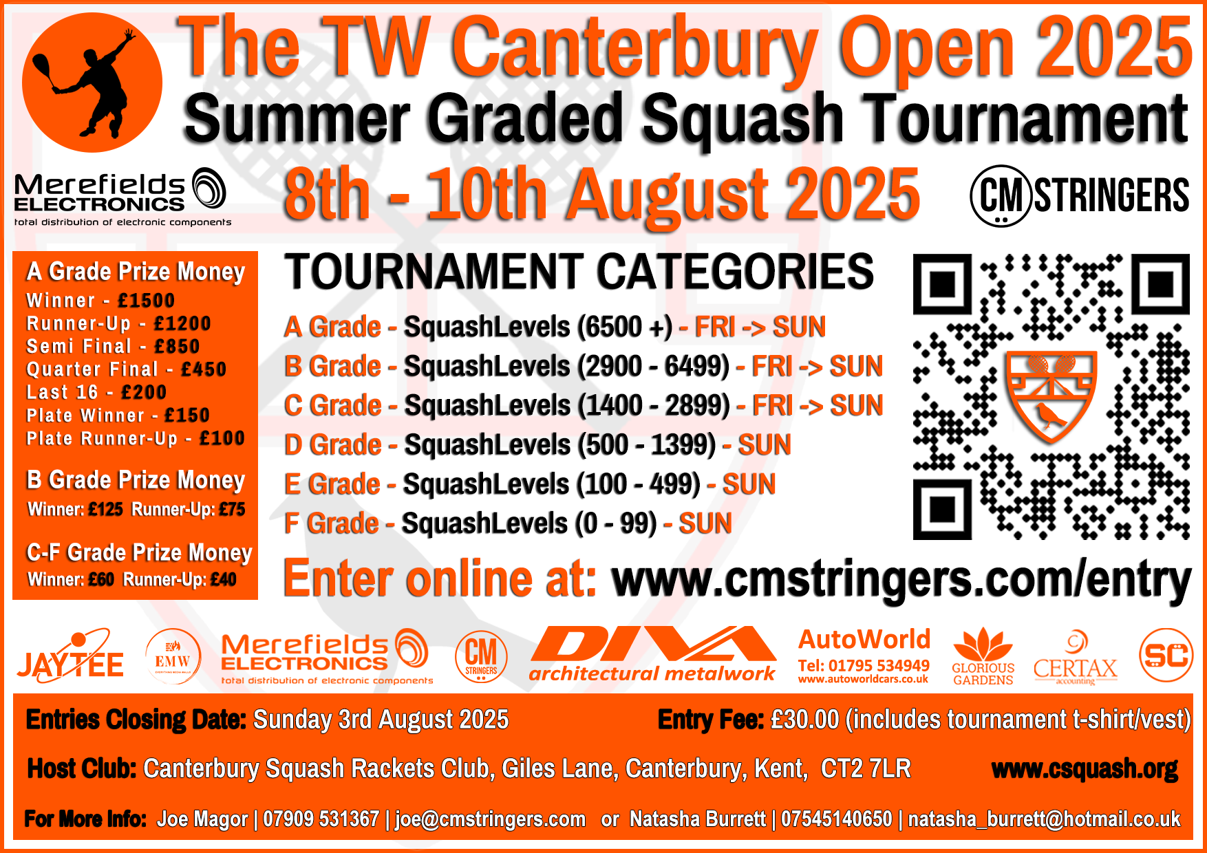 UK Squash Tournaments – CM Stringers